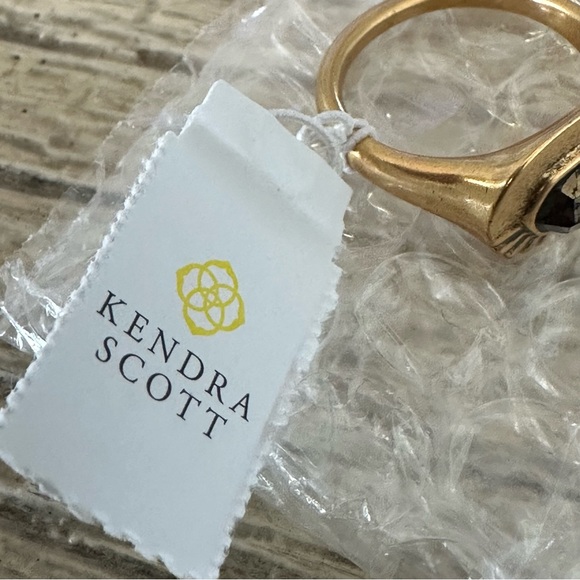 Kendra Scott | Jewelry | Nwt Kendra Scott Black Pyrite Anna Band Ring ...